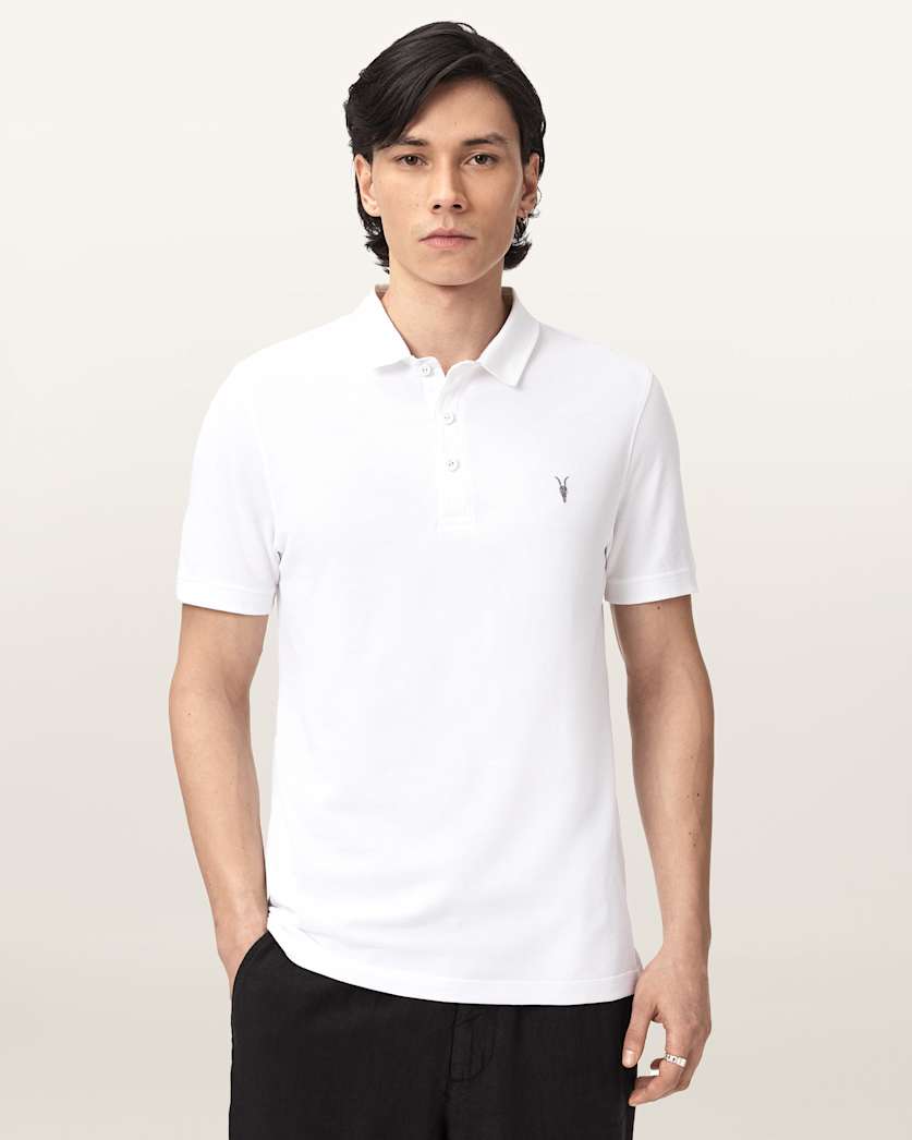 Reform Short Sleeve Polo Shirts 2 Pack WHITE/PITCH GREEN | ALLSAINTS US